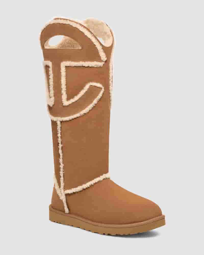 All Gender UGG X TELFAR Logo Tall Boot Chestnut | UGG
